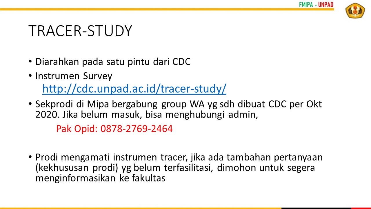 Hasil Tracer Study – FMIPA Unpad