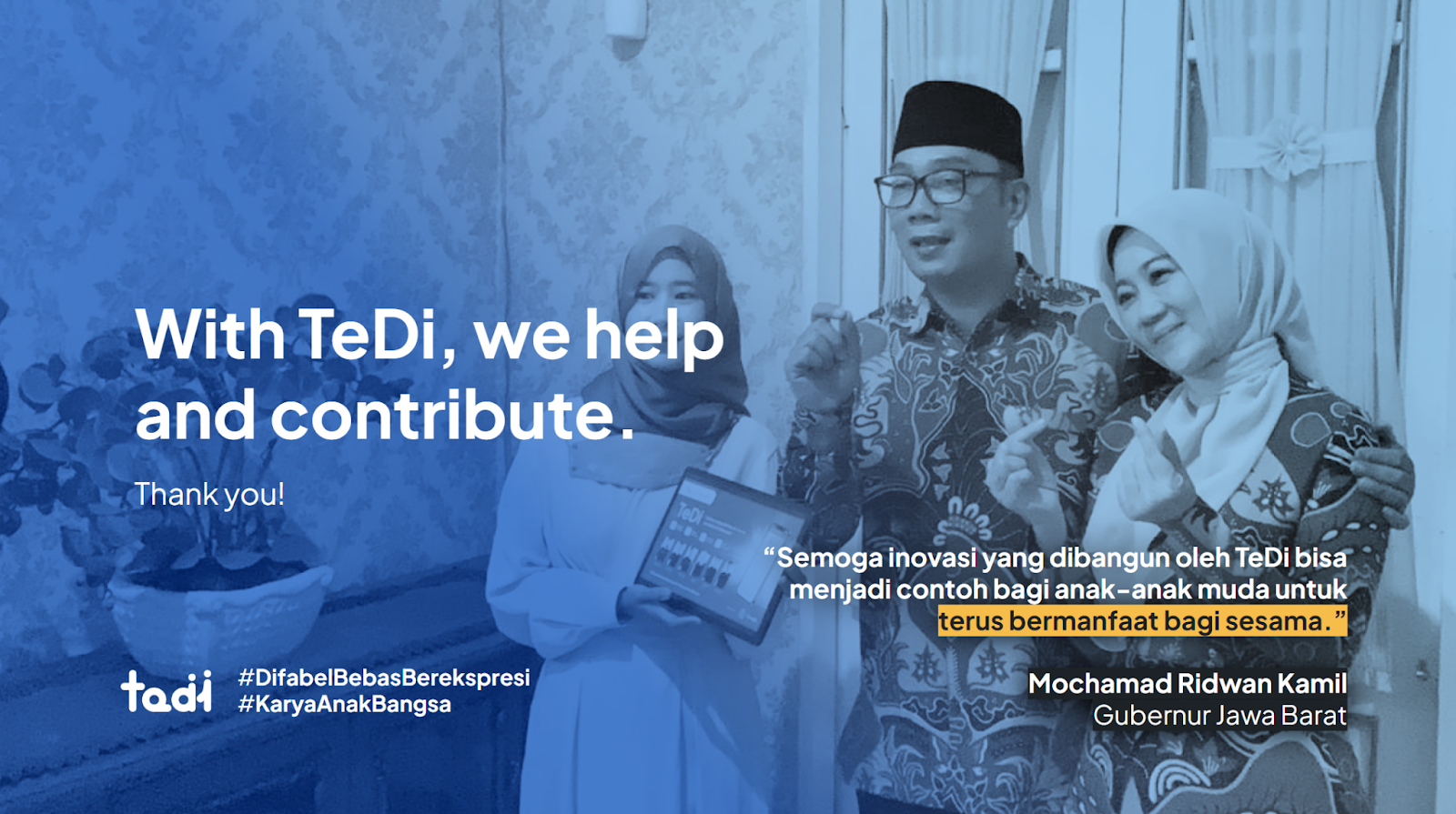 Aplikasi TeDi, Karya Anak Bangsa Bagi Difabel Agar Bebas Berekspresi ...